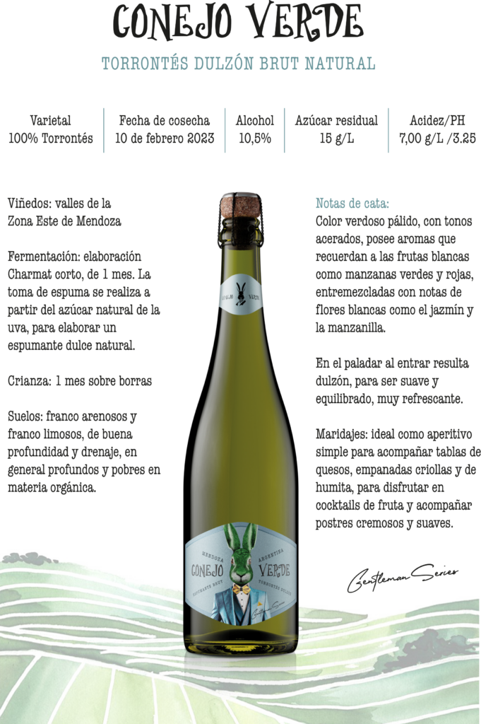 Conejo Verde. Torrontés Dulzón Brut Natural - Conejo Verde Wines